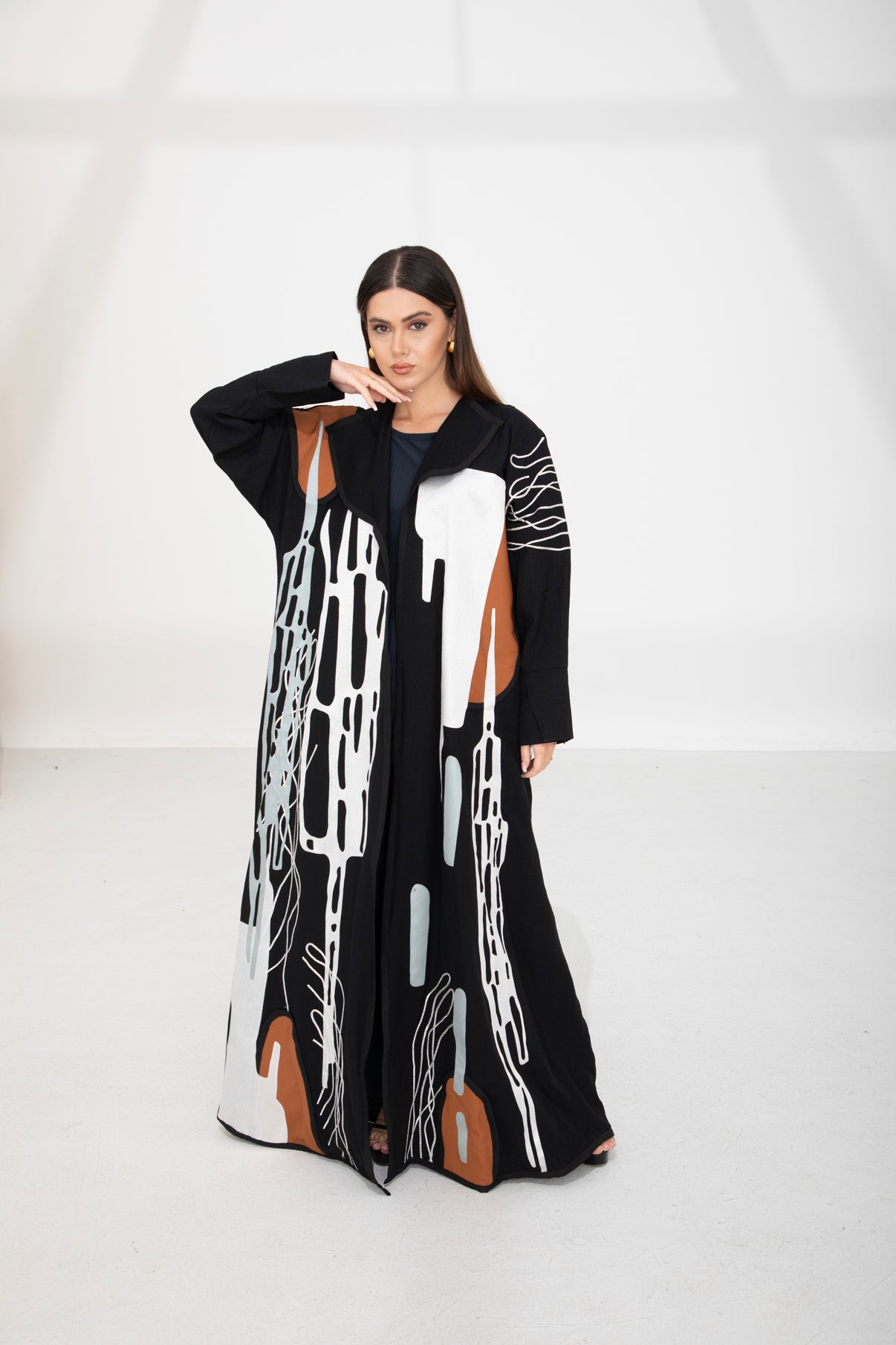 Abstract Art Black Abaya Rahiyya